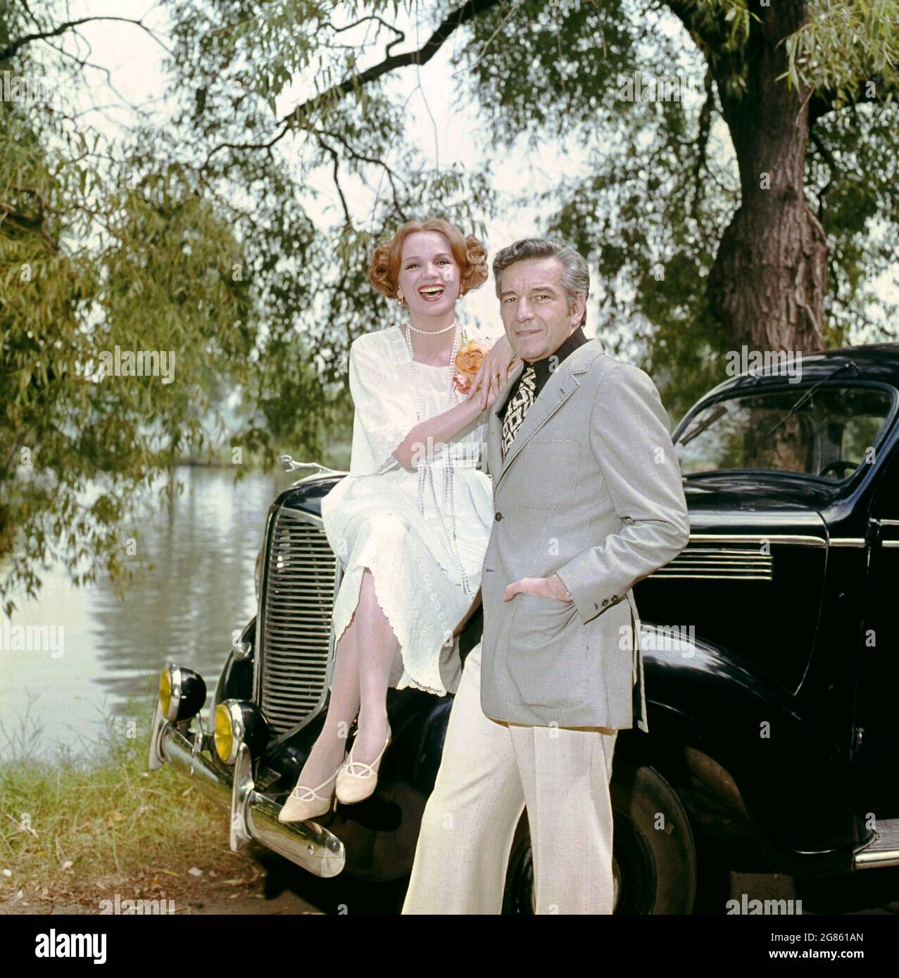Romanian actors Aimee Iacobescu & Sergiu Nicolaescu, approx. 1980 Stock ...