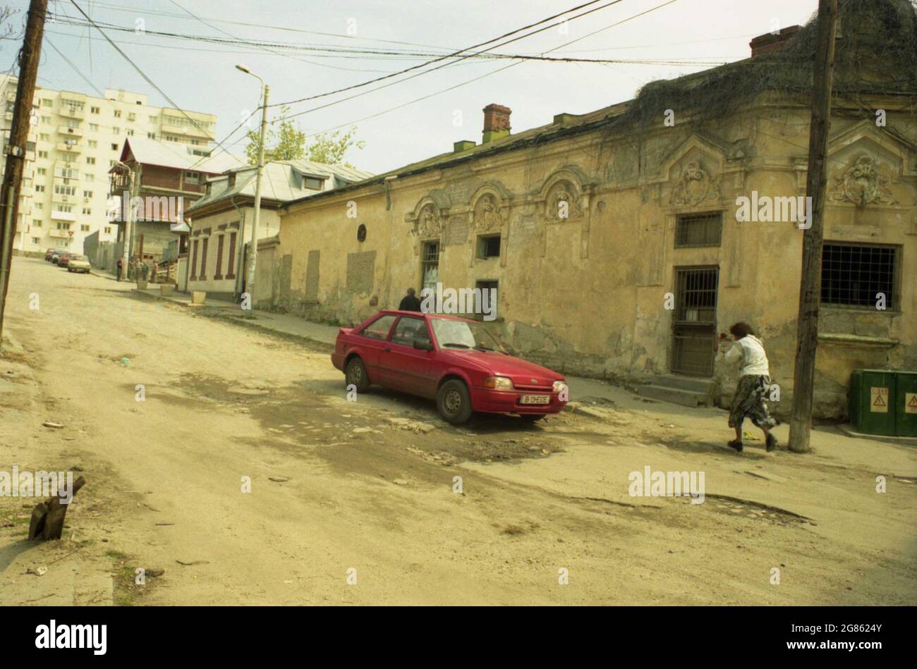 Bucharest, Romania, 1993. People on a dirty city street Stock Photo - Alamy