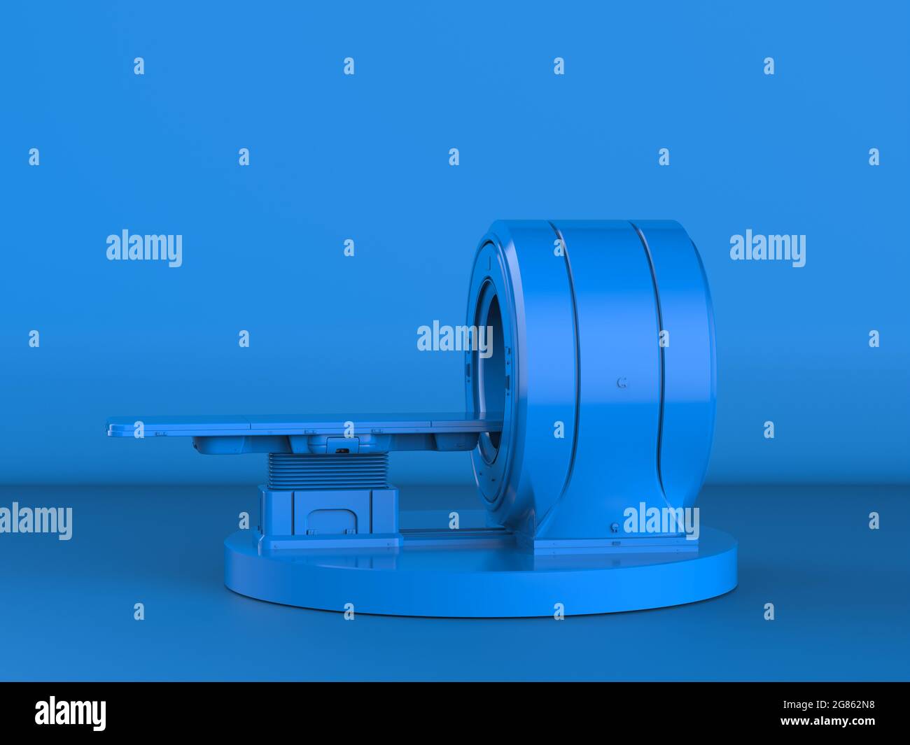 3d rendering blue mri scan machine or magnetic resonance imaging scan ...