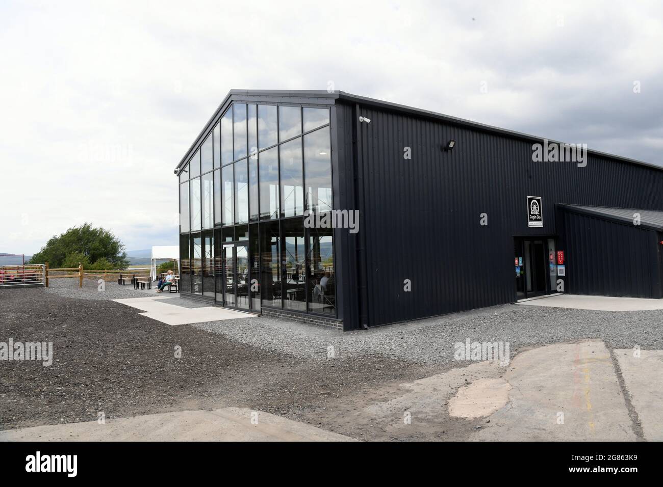Wales, UK 02 July 2021 The new "Tower Coaster" ride at Zipworld Tower ...