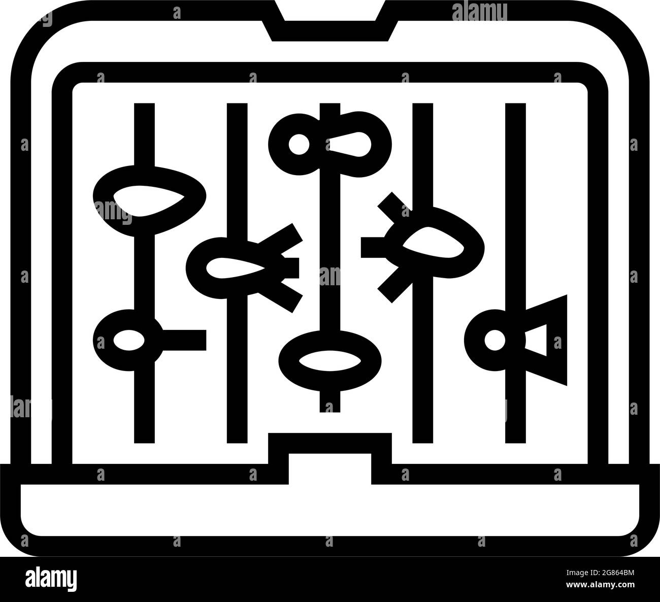 fly fishing box line icon vector illustration Stock Vector Image & Art ...