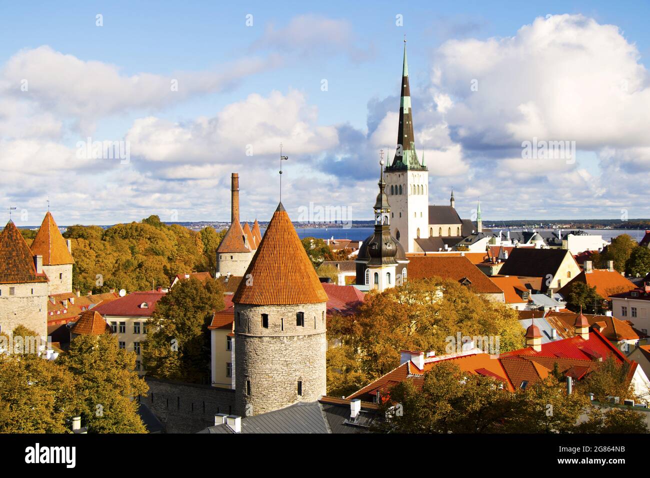 Aerial view of Tallinn city buildings Stock Photo - Alamy