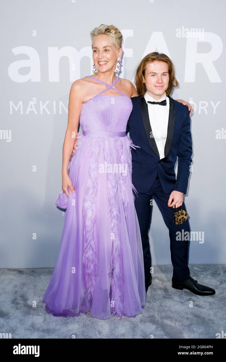 Villa Eilenroc, Cap d'Antibes, France. 16th July, 2021. Sharon Stone ...