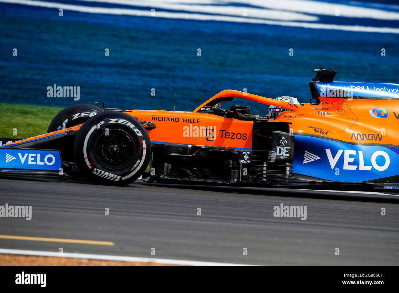Silverstone, UK. 16th July, 2021. # 3 Daniel Ricciardo (AUS, McLaren F1 ...