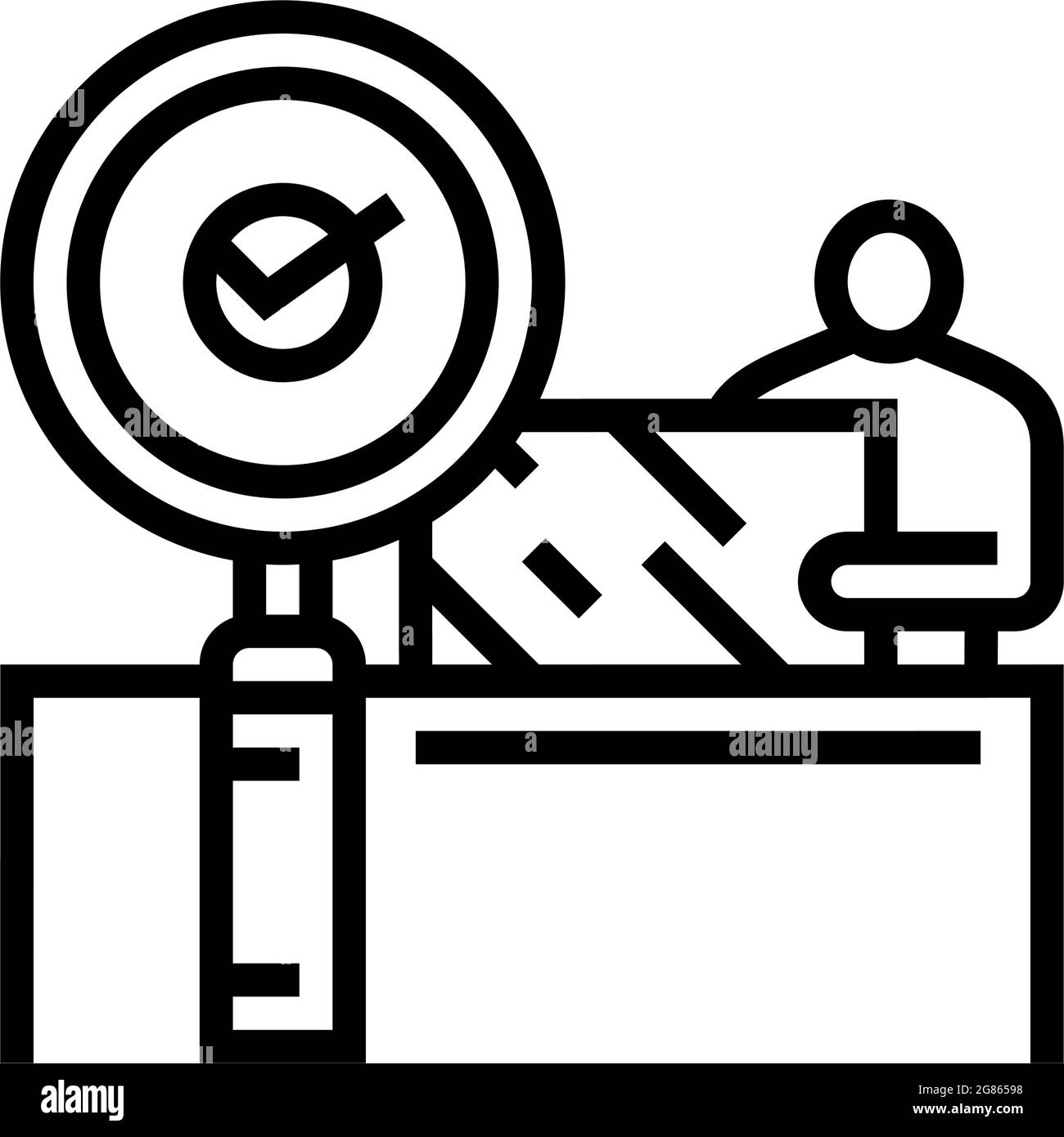 quality testing glass production line icon vector illustration Stock ...