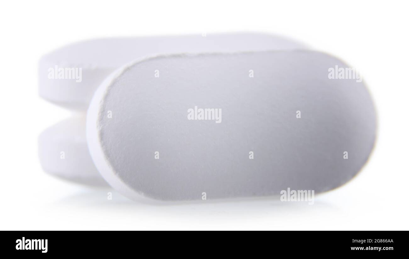 Composition with pharmaceutical drug pills over white background Stock ...