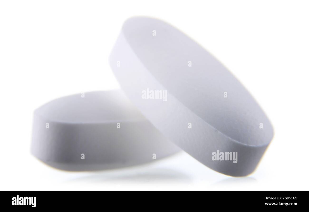 Composition with pharmaceutical drug pills over white background Stock ...