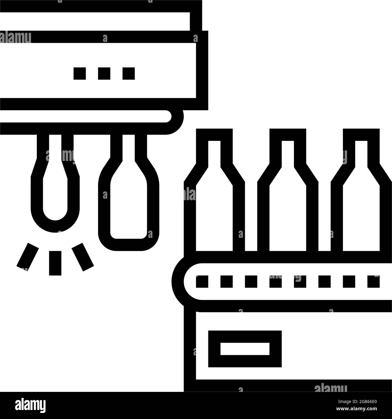 molding glass bottle conveyor equipment line icon vector illustration ...