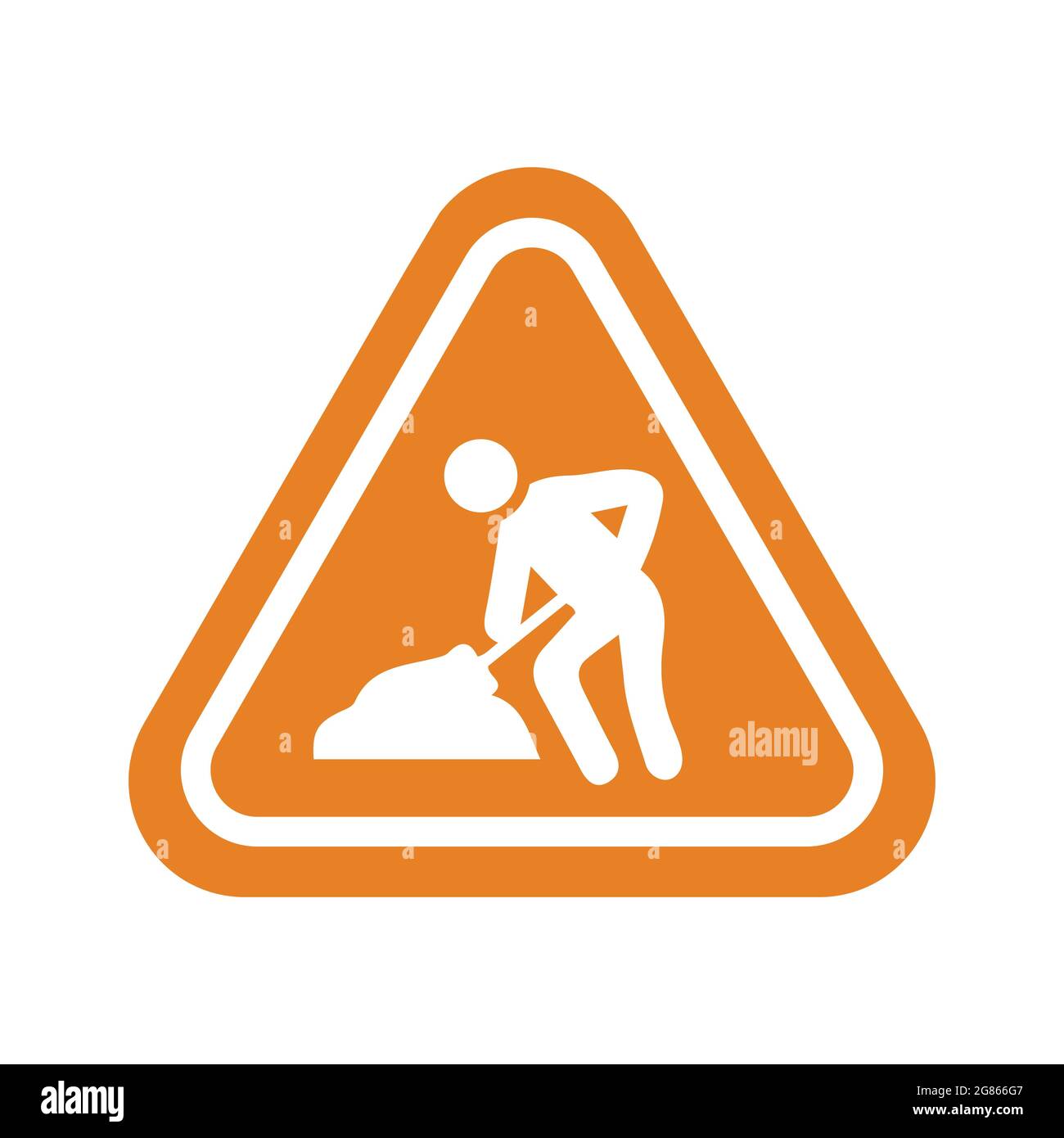 Danger sign construction site in Stock Vector Images - Alamy