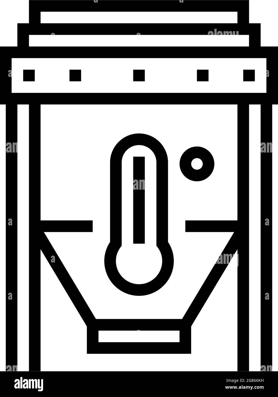 heating sand machine for glass production line icon vector illustration ...