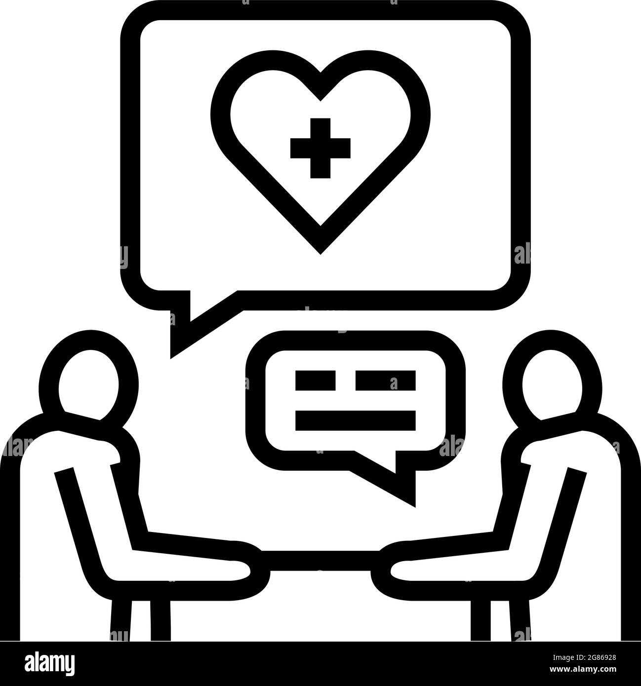 consultation homecare service line icon vector illustration Stock ...