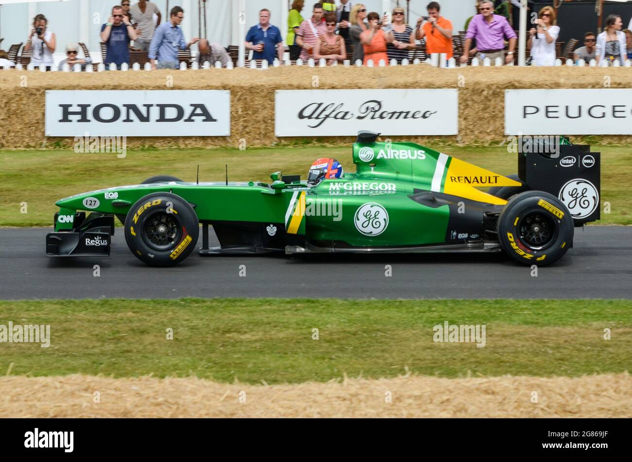 Caterham CT03 Formula 1, Grand Prix racing car on the hill climb at the ...