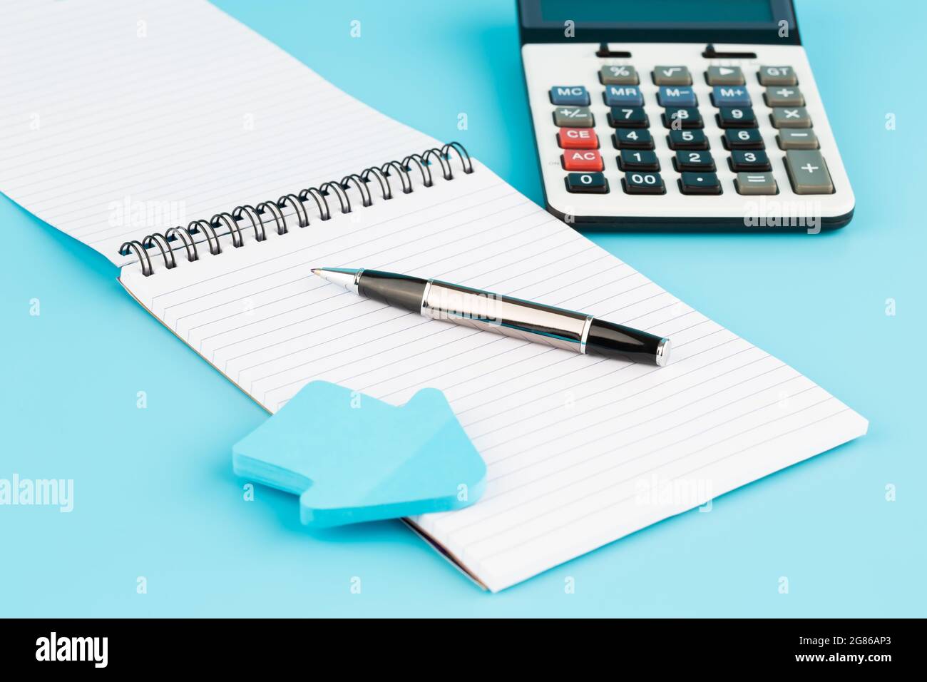 Top view pen calculator hi-res stock photography and images - Alamy