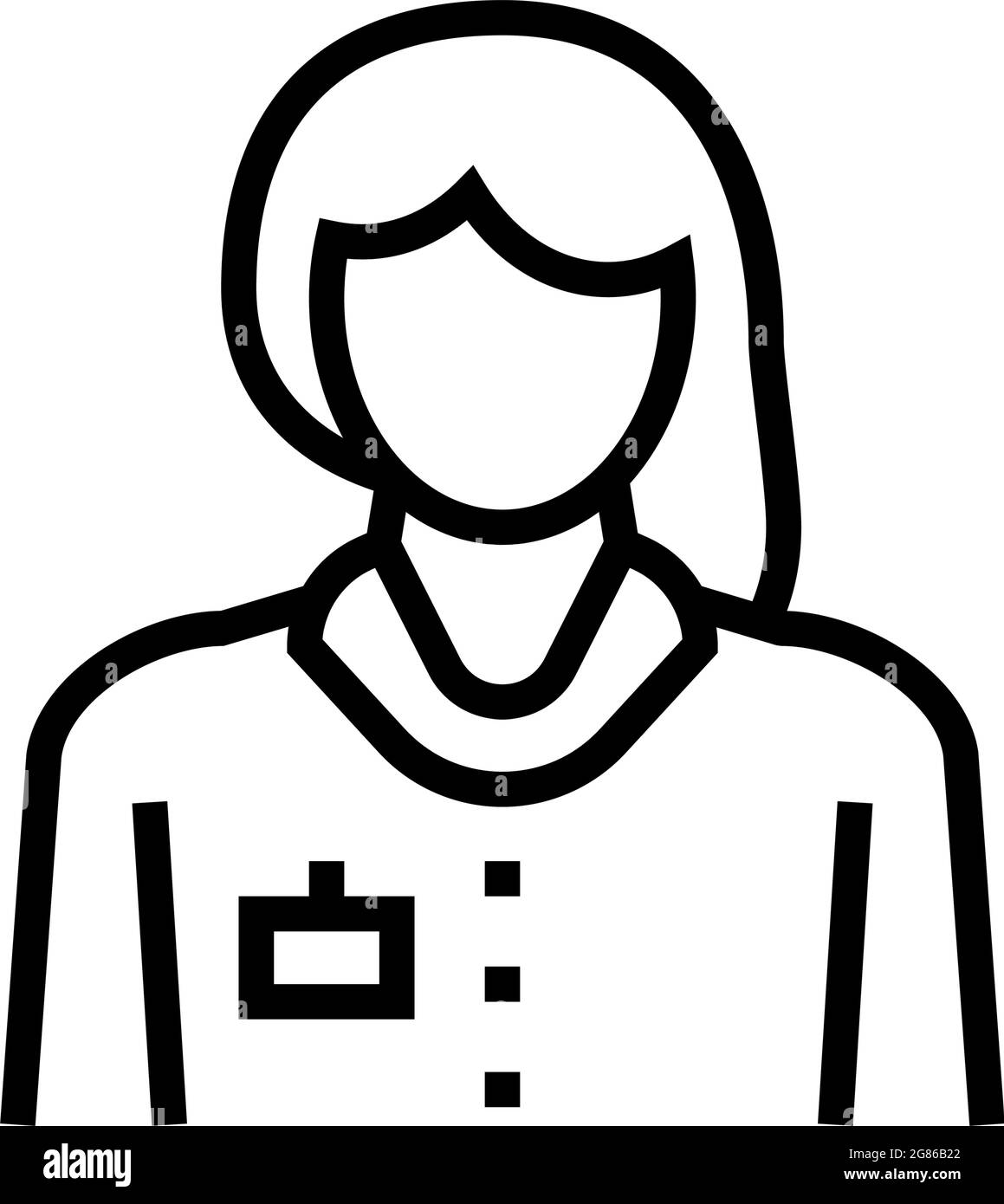 nurse homecare service line icon vector illustration Stock Vector Image ...