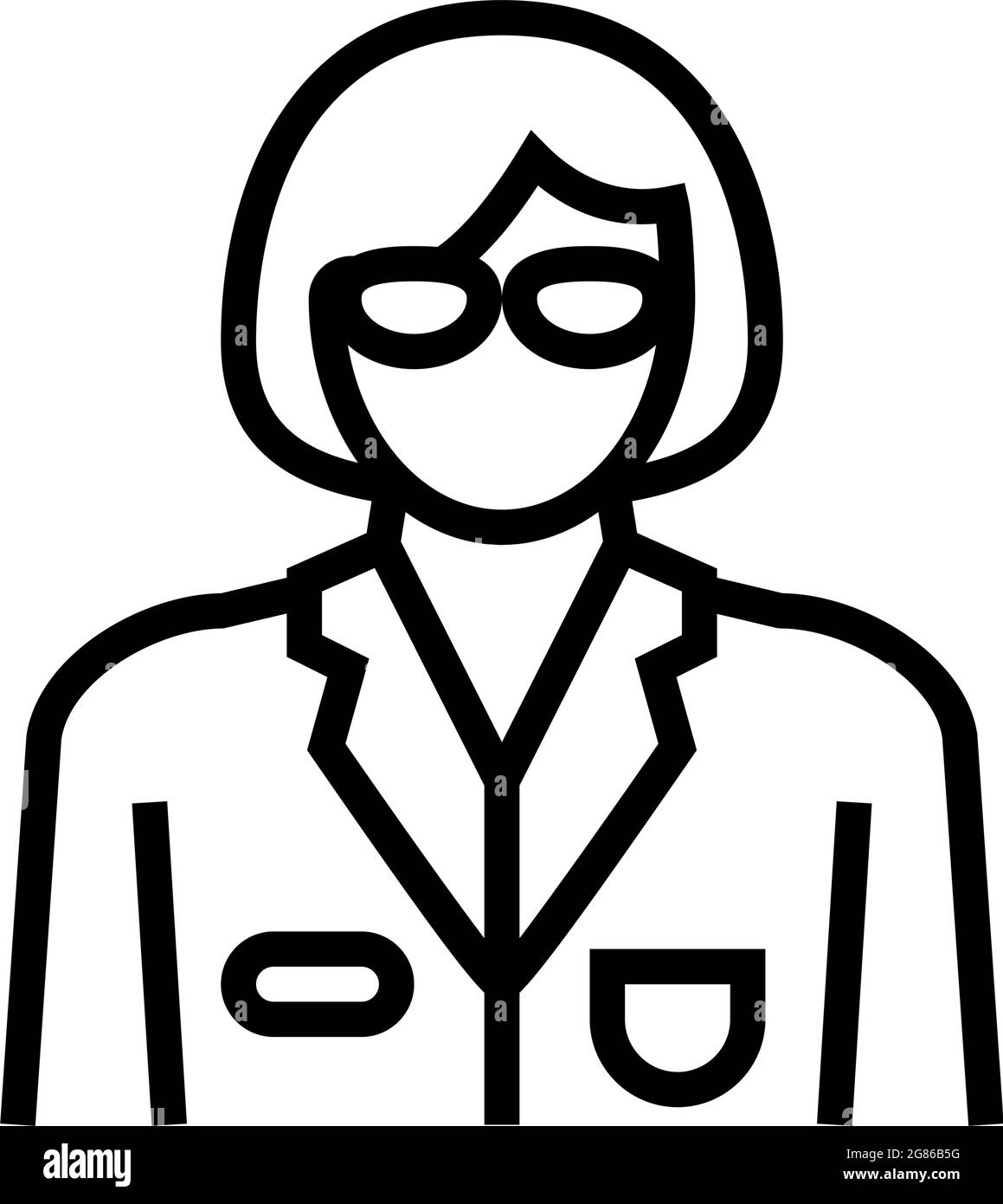 social worker line icon vector illustration Stock Vector Image & Art ...