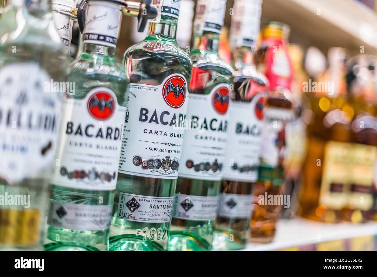 Bacardi rum bottles hi-res stock photography and images - Alamy