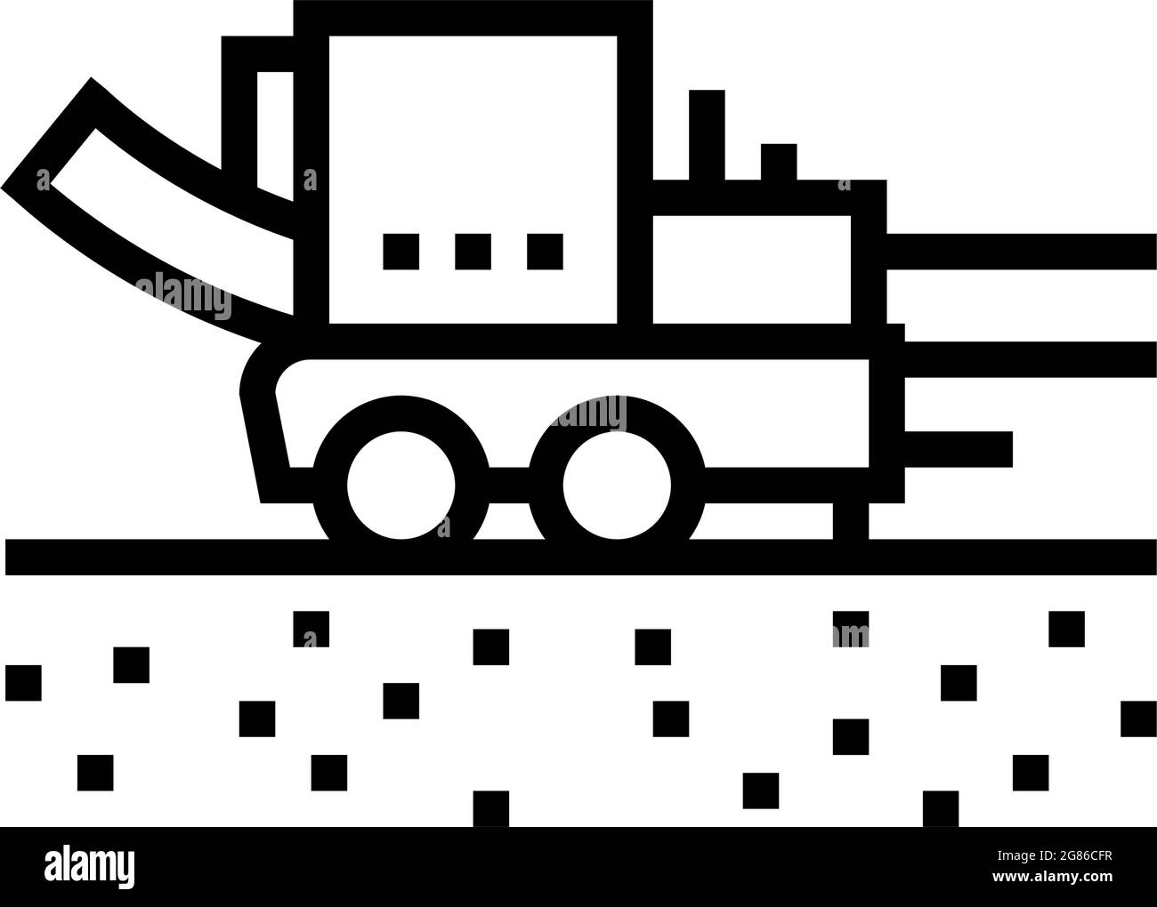 pipe layer machine line icon vector illustration Stock Vector Image ...