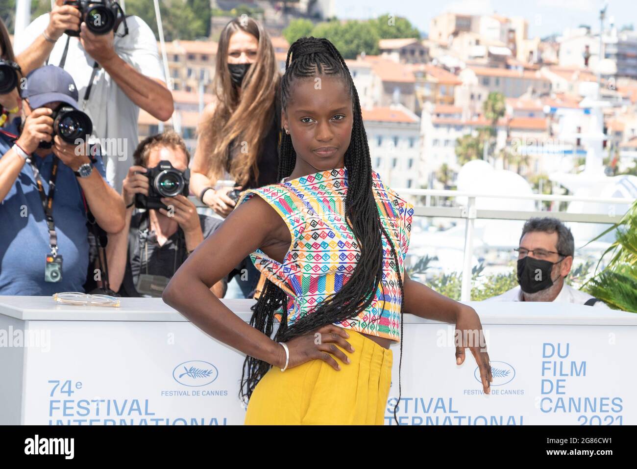 Cannes, France. 17th July, 2021. Fatou N'Diaye poses at the photocall ...