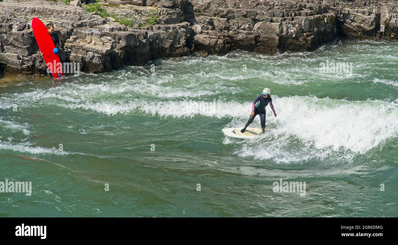 Surfing the snake Stock Photo - Alamy