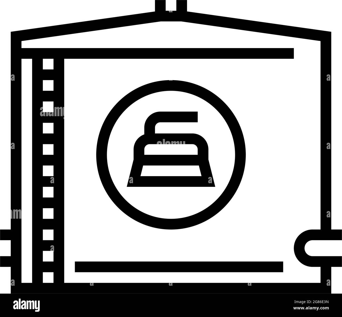 water tank cleaning line icon vector illustration Stock Vector Image ...