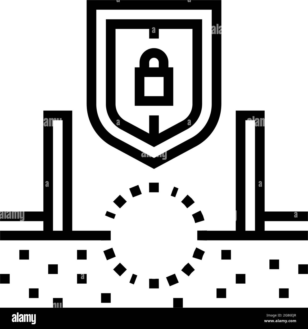 anti-corrosion work pipeline construction line icon vector illustration ...