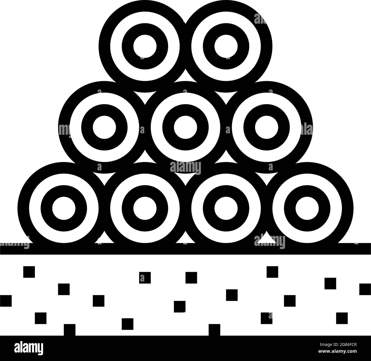 pipeline heap line icon vector illustration Stock Vector Image & Art ...