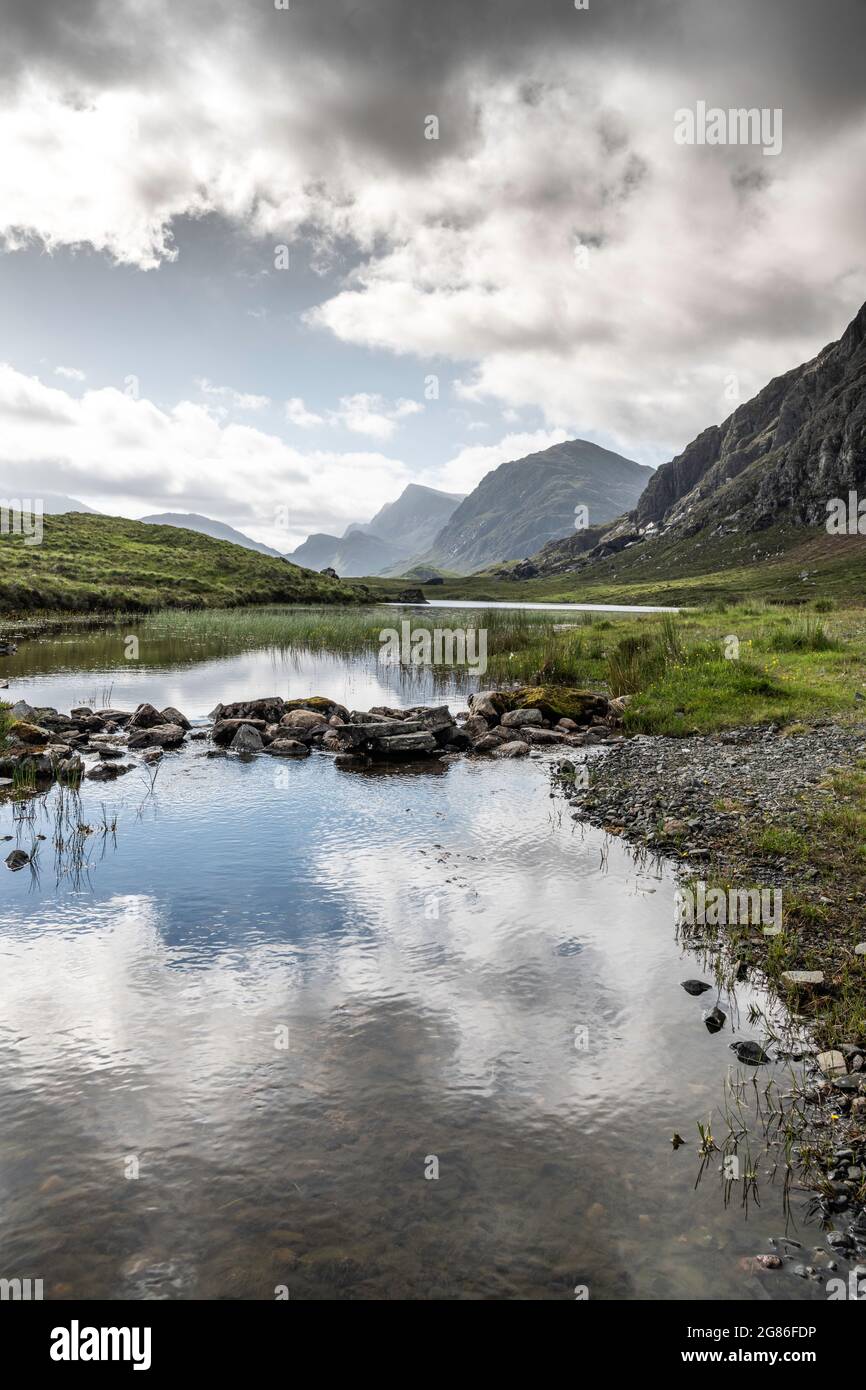 remote destination Scotland - Causeway between Fionn Loch and Dubh ...