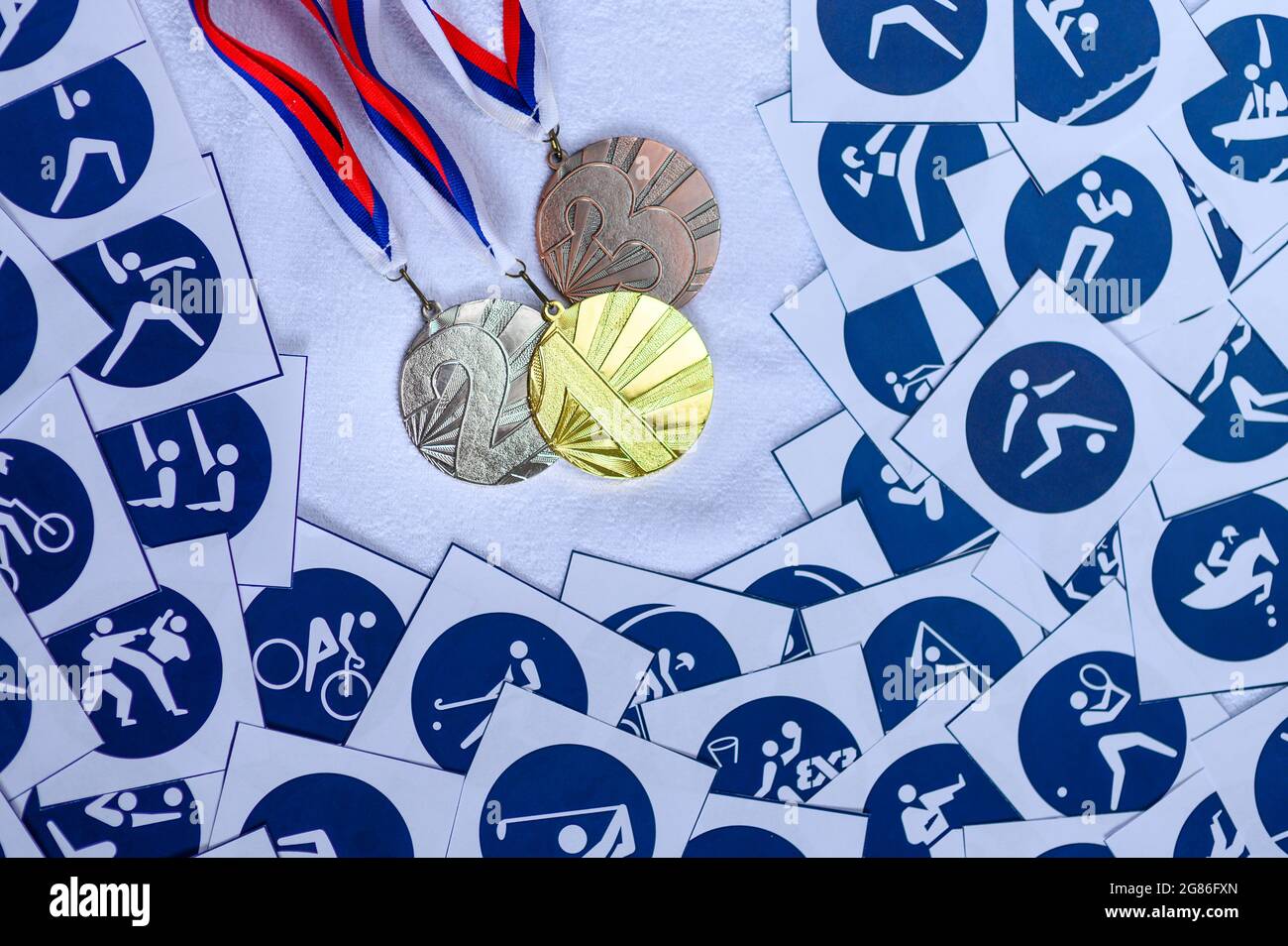 Medal Set, sport wallpaper, pictogram of summer events, original ...