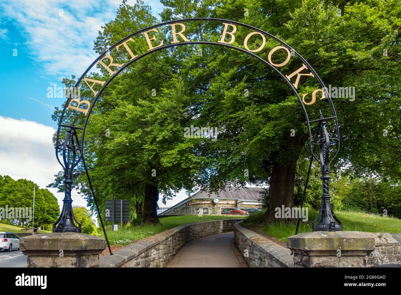 The arched entrance to Barter Books, a former railway station and one ...