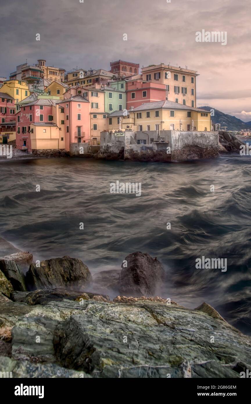 boccadasse small fishing village located in Genoa Liguria Italy Stock ...