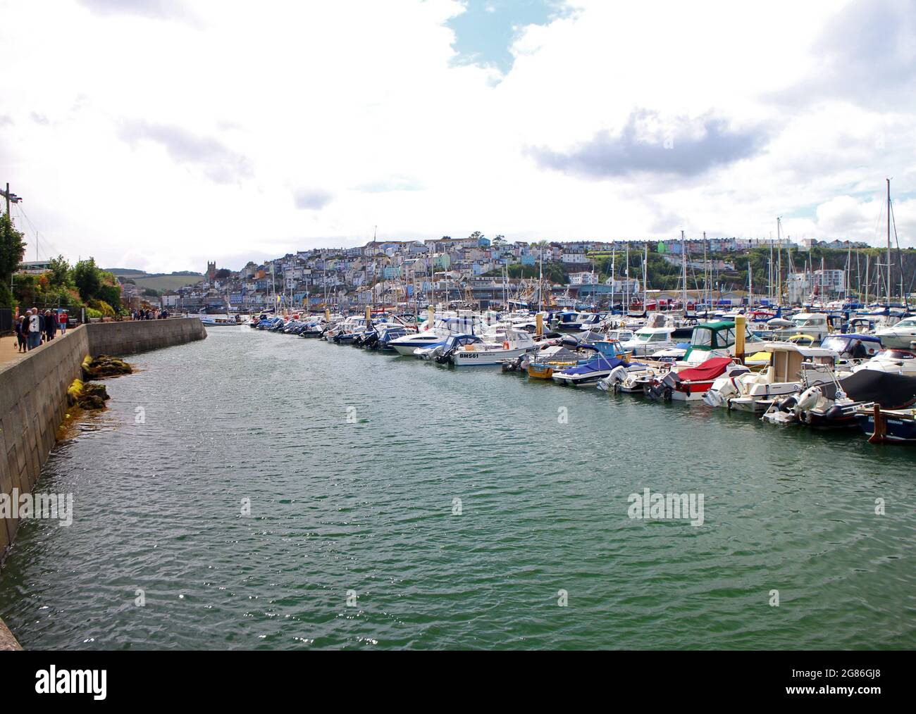 Brixham harbour and boats, Devon Stock Photo - Alamy
