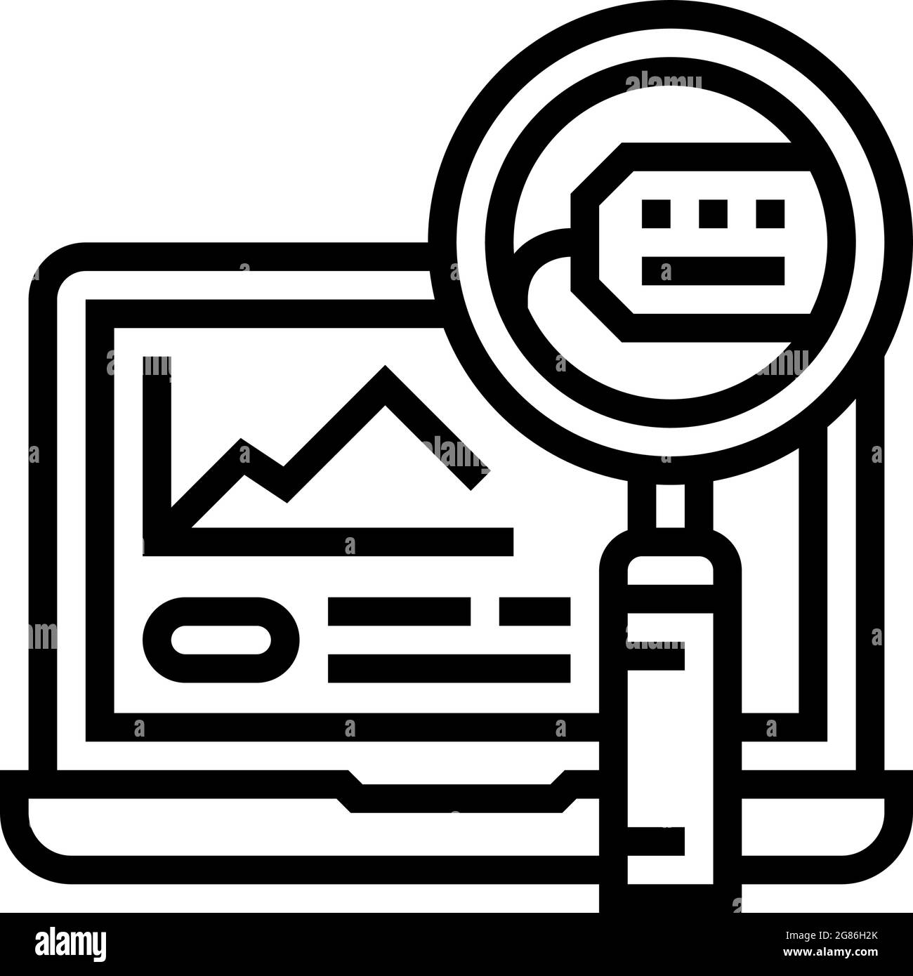 marketing research line icon vector illustration Stock Vector Image ...