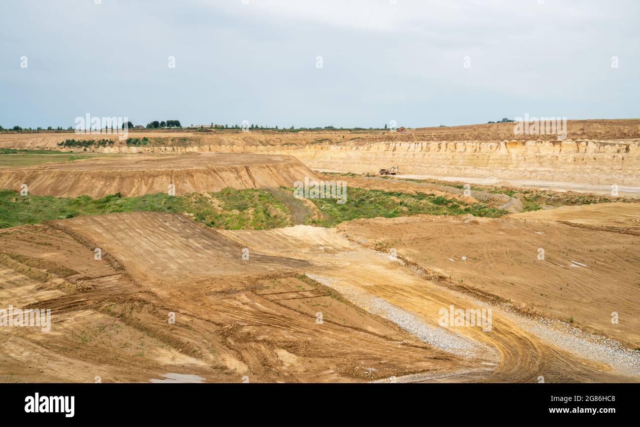 Destructed landscape from sand extraction in Belgium Stock Photo - Alamy