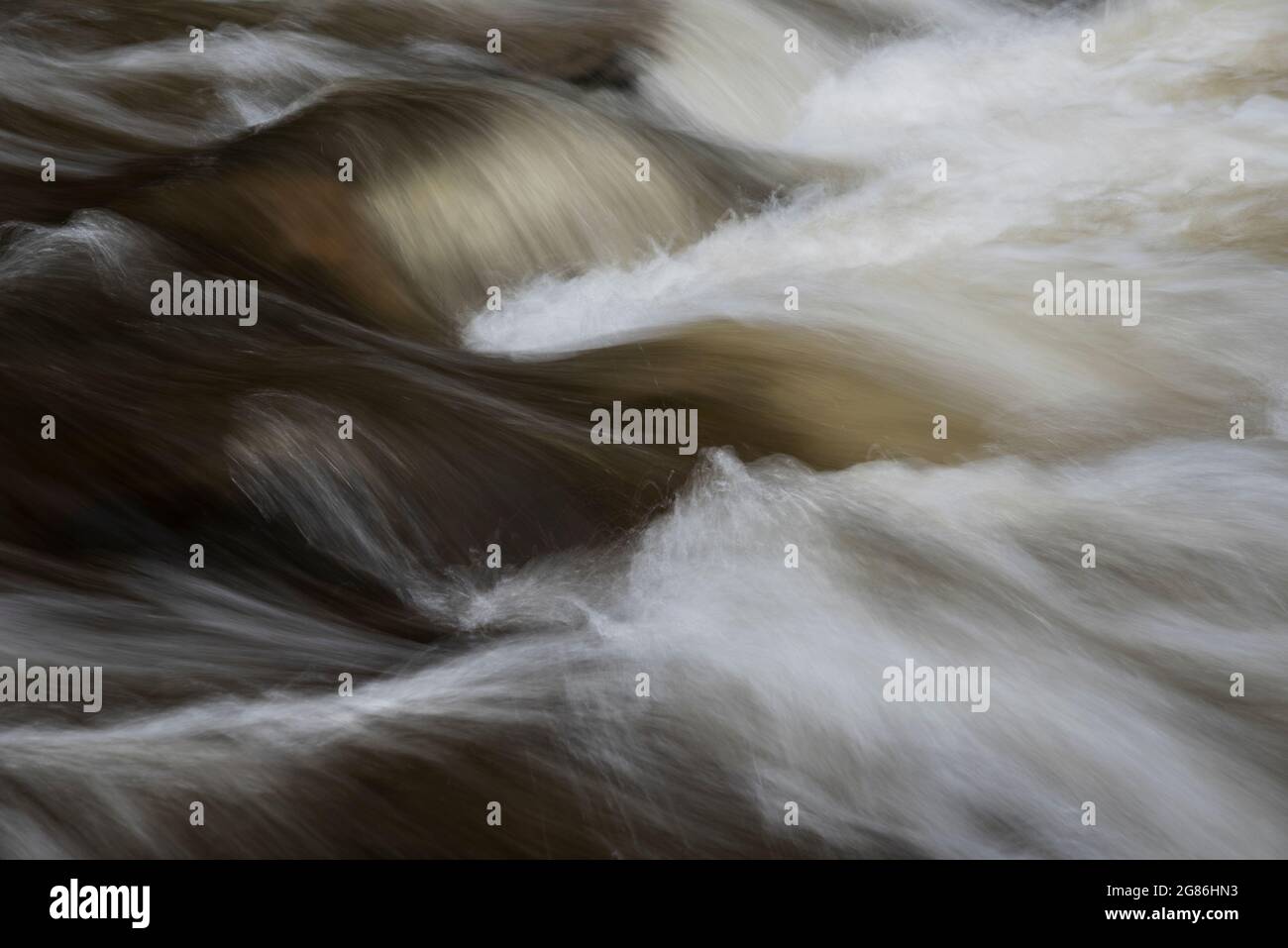 Beautiful fine art landscape image of long exposure detail of fast ...