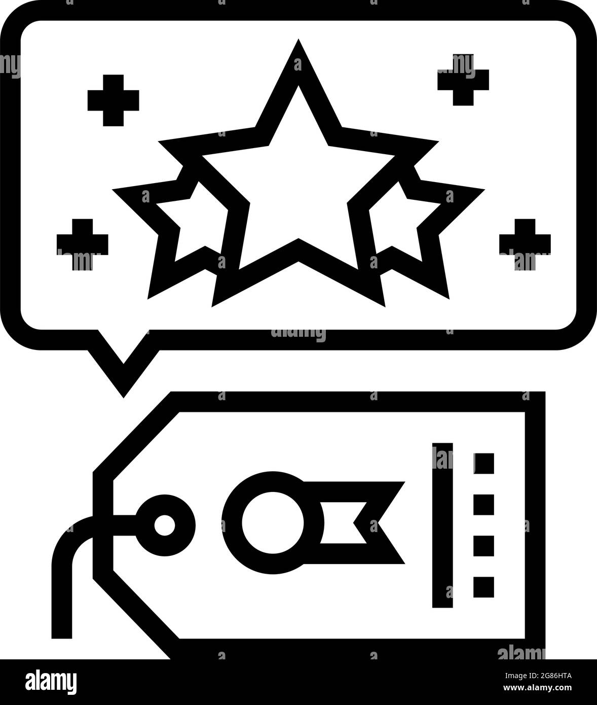 brand reputation management line icon vector illustration Stock Vector ...