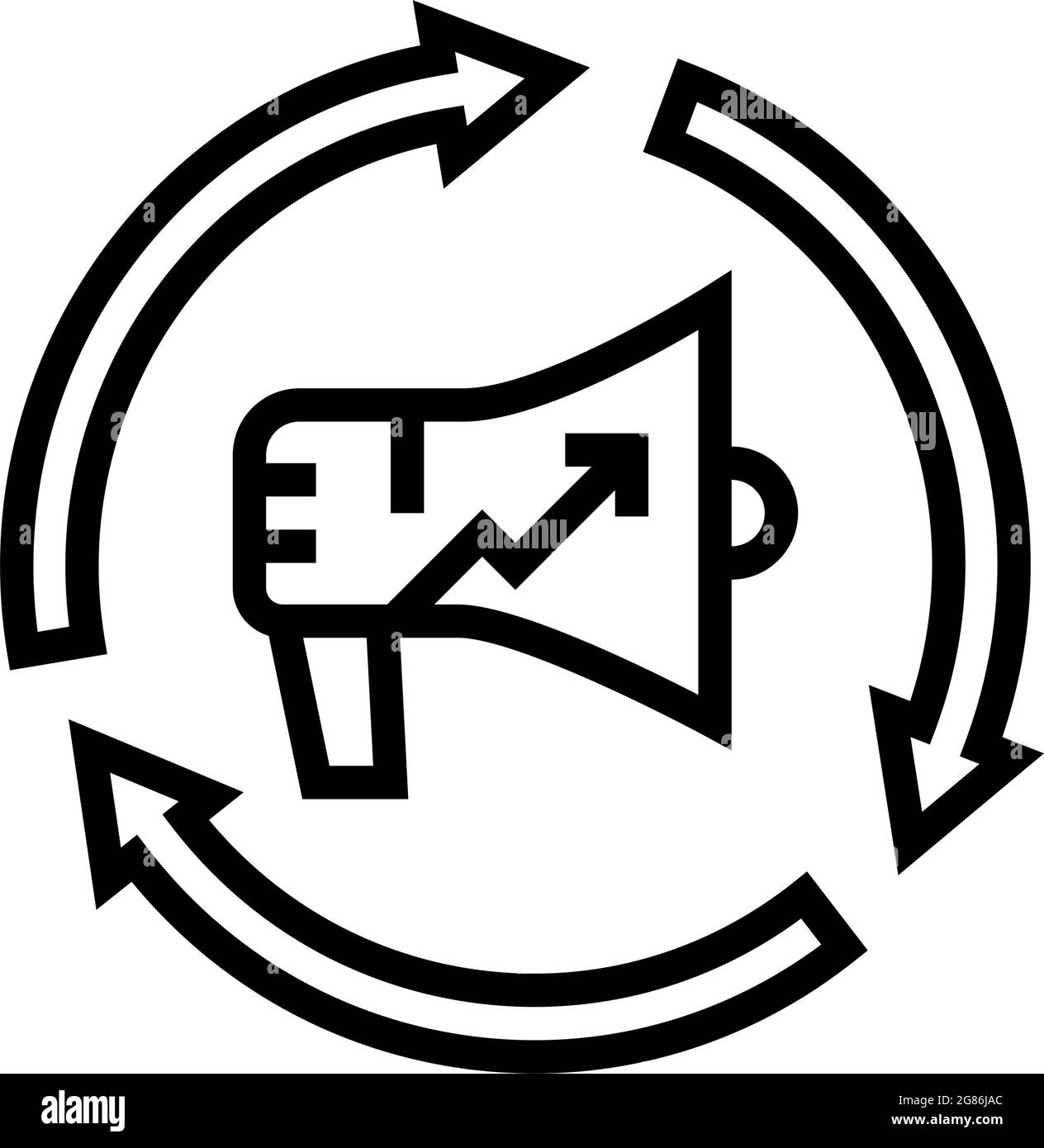 brand promotion line icon vector illustration Stock Vector Image & Art ...