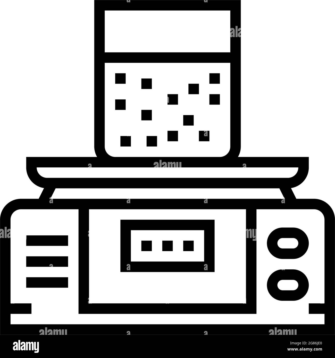 equipment for soil testing and weight measuring line icon vector ...
