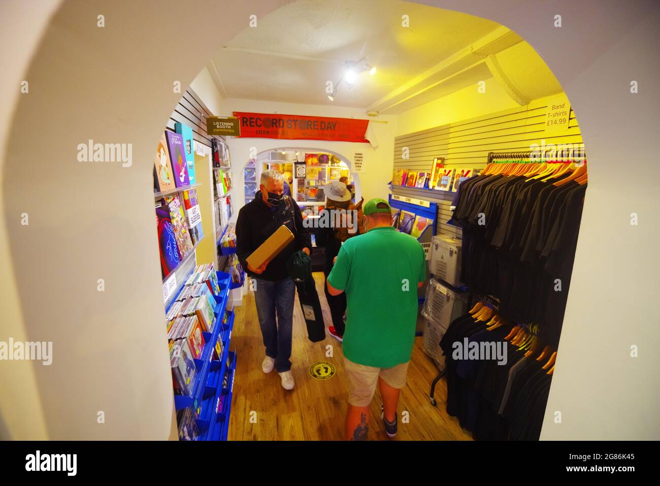 Square Records in Wimborne Dorset is opened up early by the local town ...