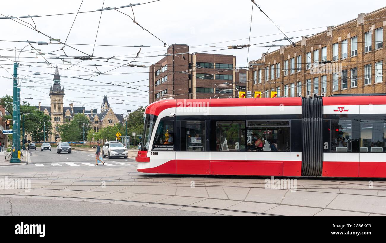 Bombardier Tramway or Streetcar, Toronto, Canada Stock Photo - Alamy