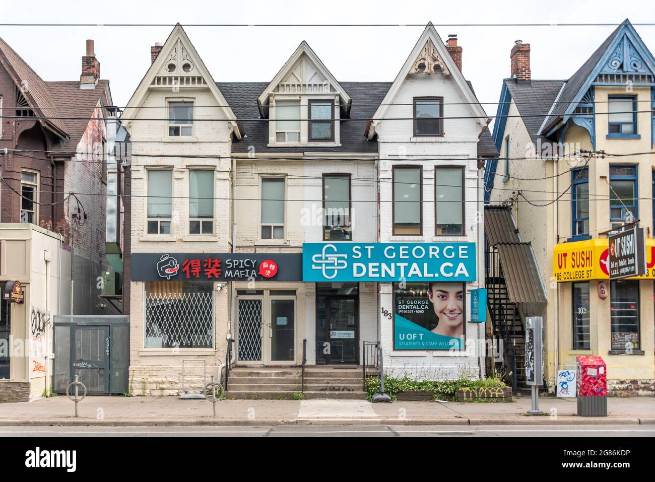 Victorian-style architecture in an old building, Toronto, Canada Stock ...