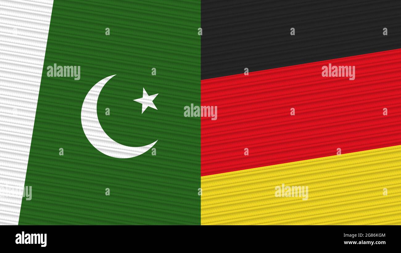 Germany and Pakistan Two Half Flags Together Fabric Texture ...