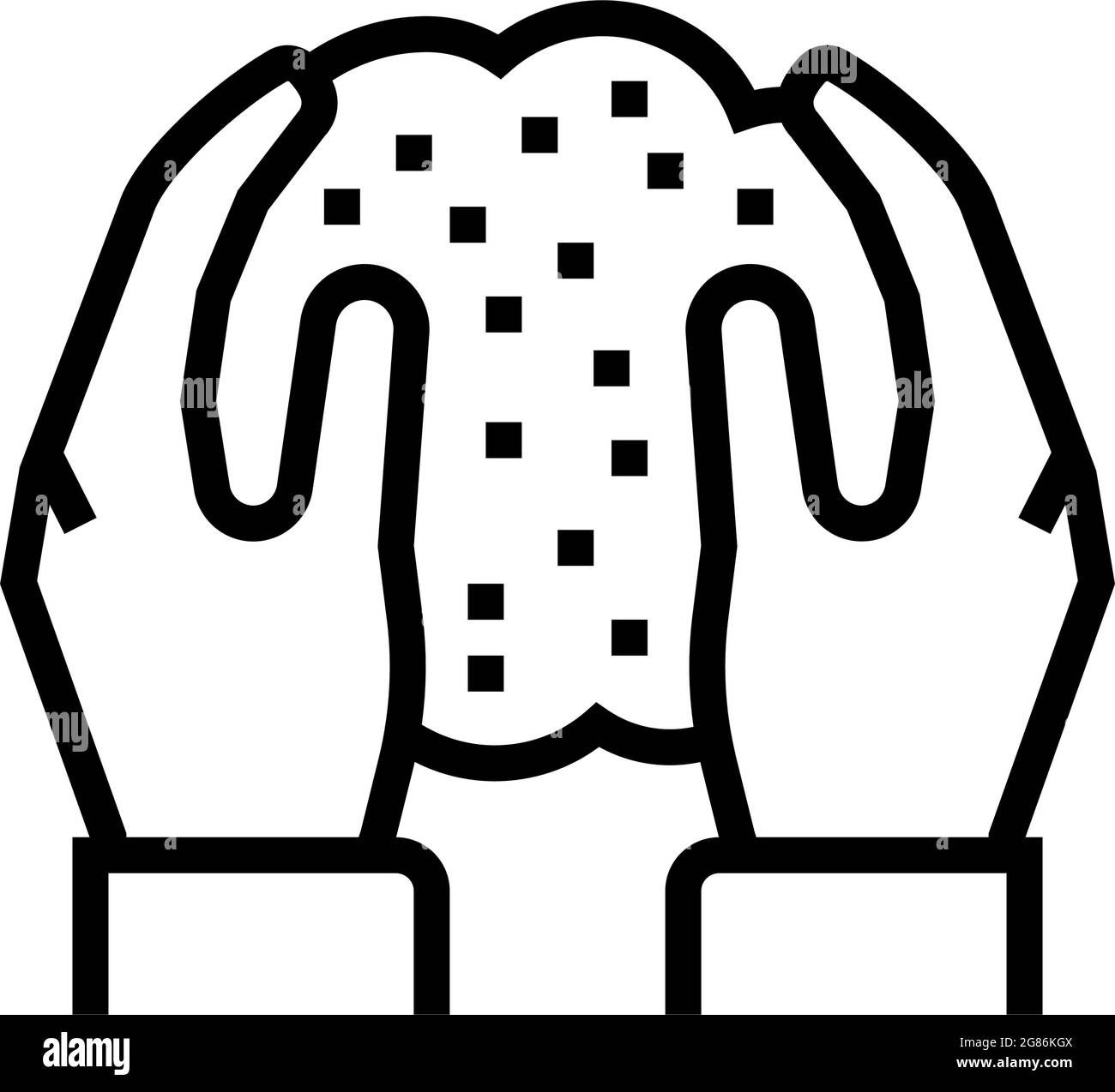 Black hands holding soil Stock Vector Images - Alamy