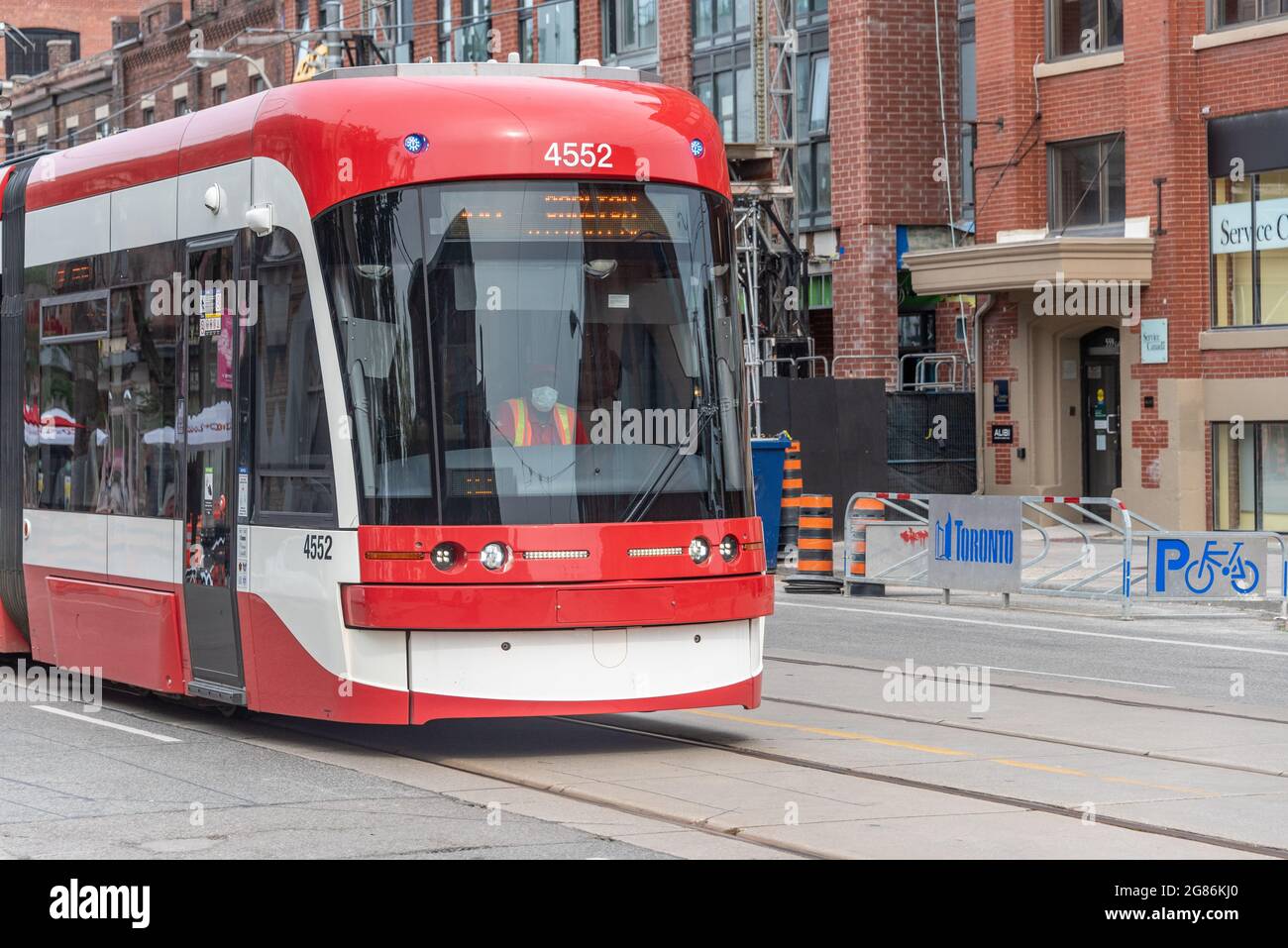 Bombardier Tramway or Streetcar, Toronto, Canada Stock Photo - Alamy