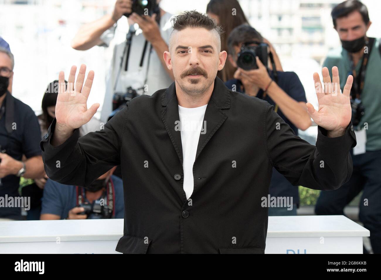 Damien Bonnard attends Les Intranquilles (The Restless) photocall ...