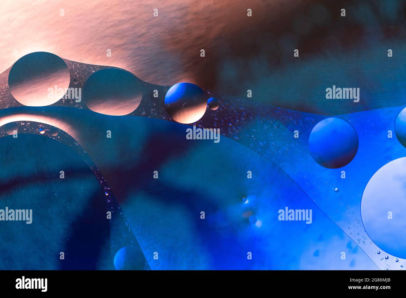 Abstract macro image of oil and water mixture Stock Photo - Alamy