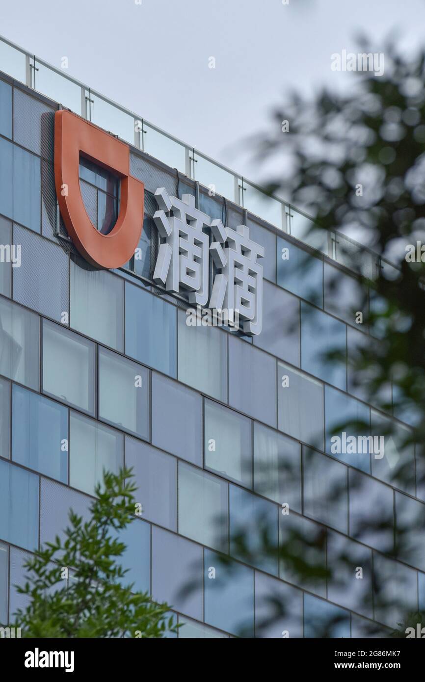 Beijing, China. 17th July, 2024. Didi Dache and Didi Kuaidi logo seen ...