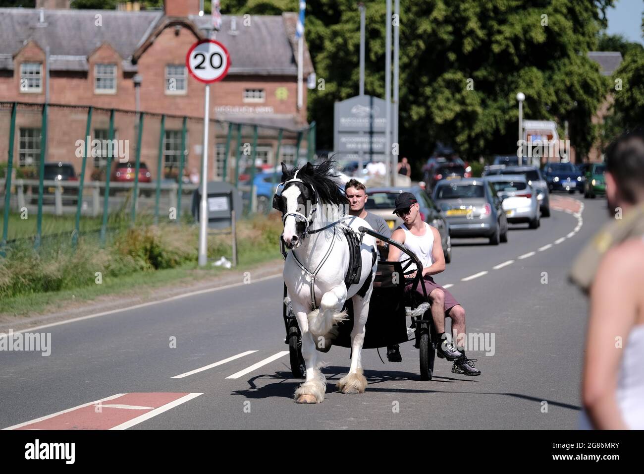 St Boswells, UK. 17th July 2021. Travellers and Romany Gypsies Annual ...