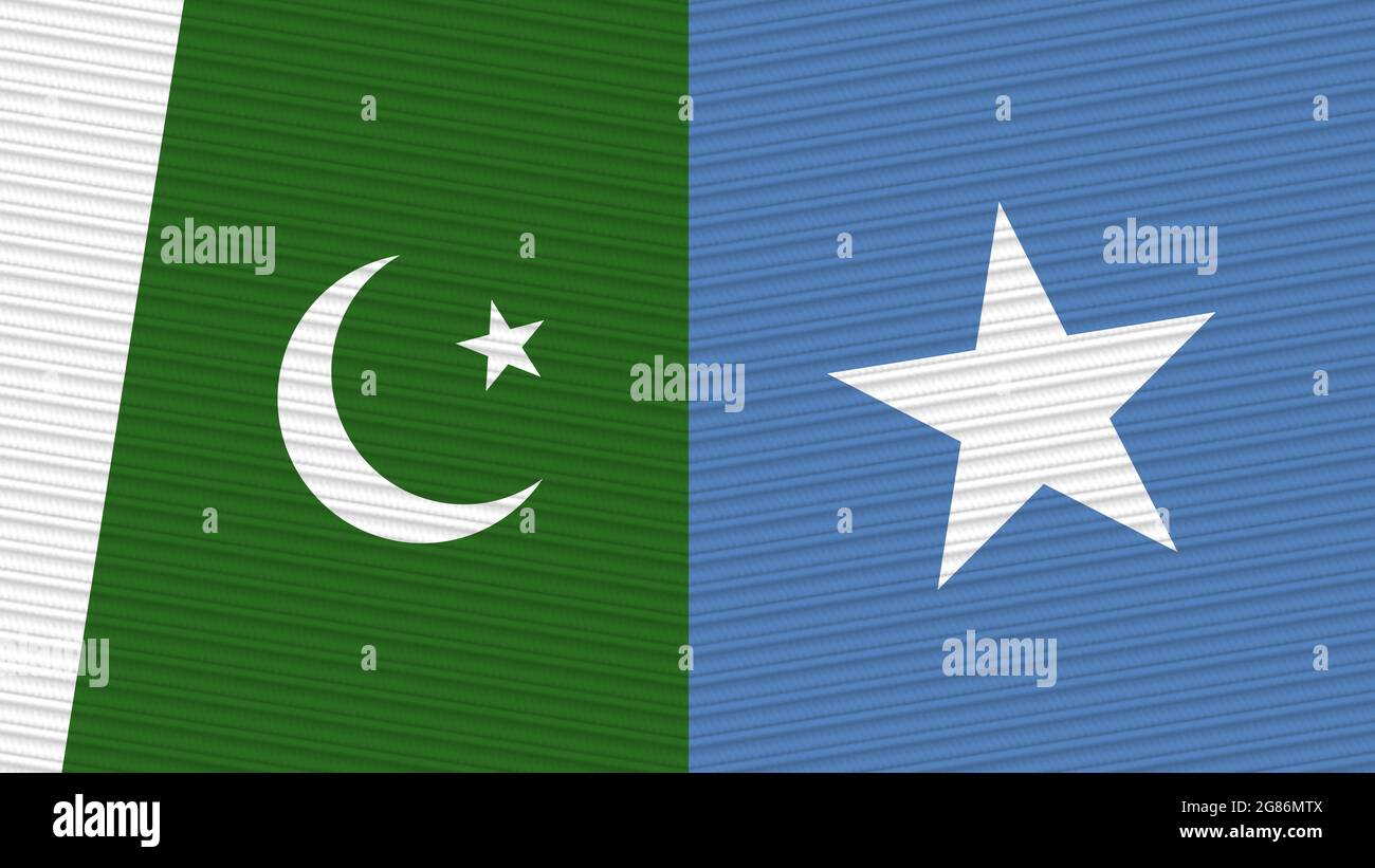 Somalia and Pakistan Two Half Flags Together Fabric Texture ...