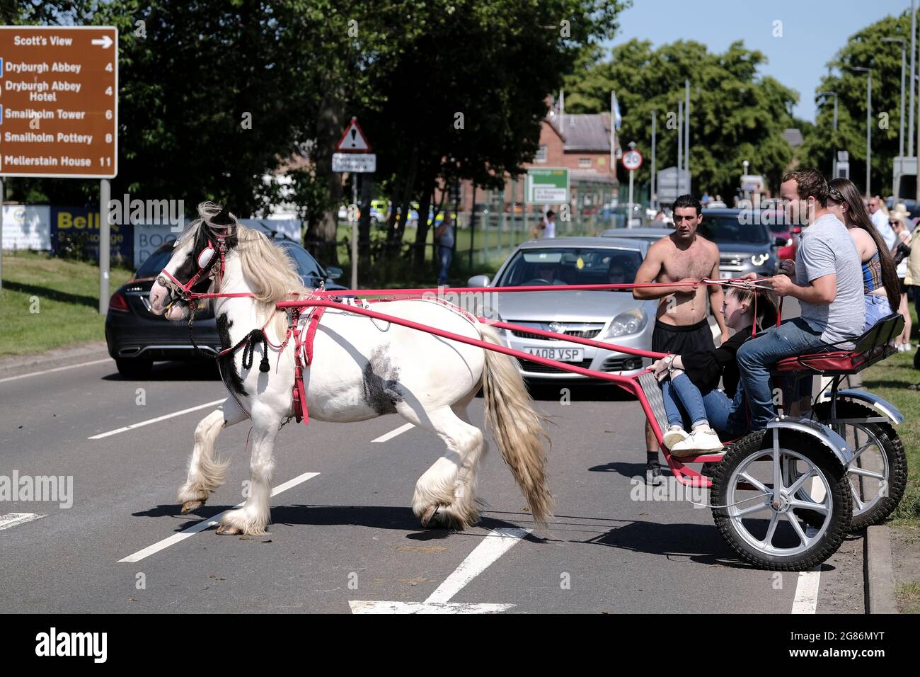 St Boswells, UK. 17th July 2021. Travellers and Romany Gypsies Annual ...