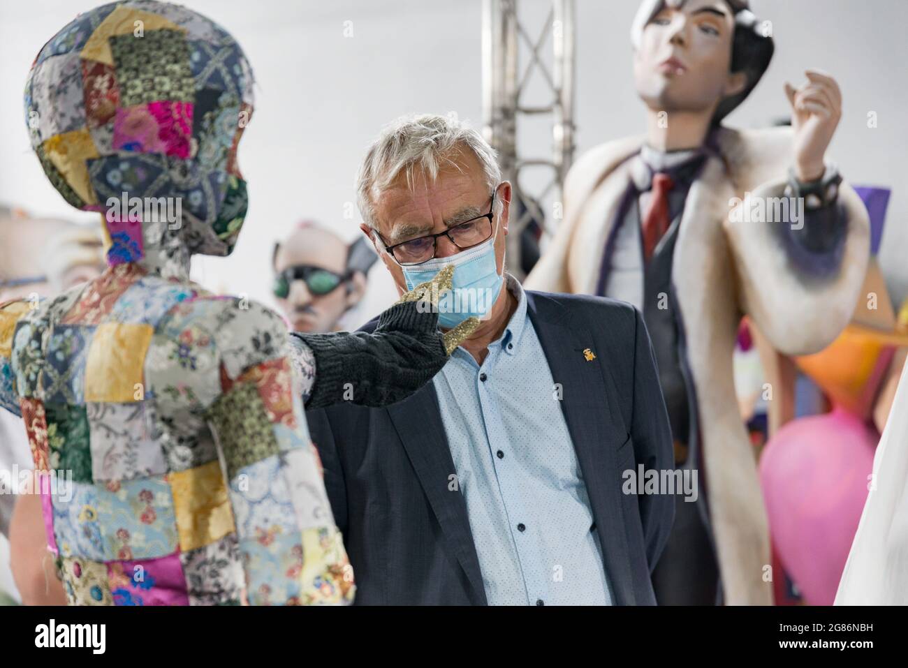 Joan Ribo, Mayor of Valencia during the opening of the Ninot exhibition ...